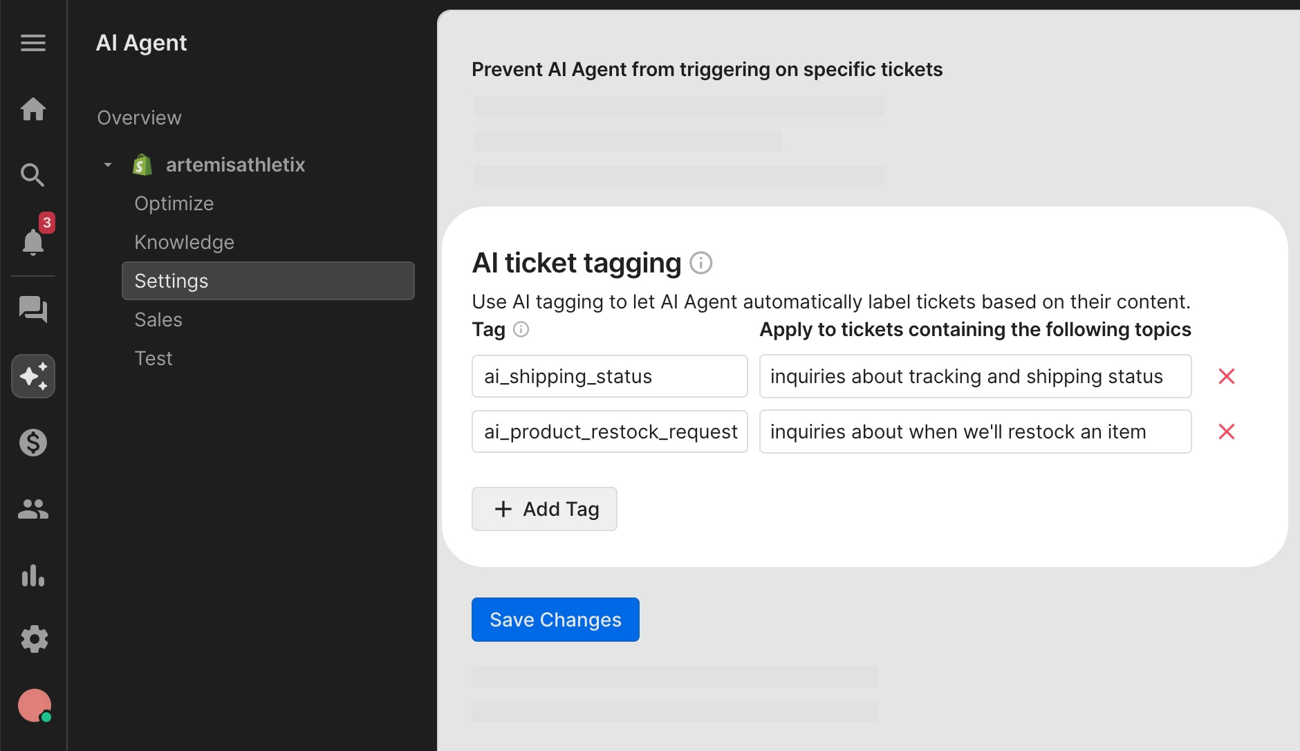 Customize how AI Agent behaves